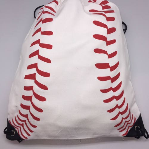 Personalized Baseball Laces Drawstring Bag Custom Baseball - Etsy