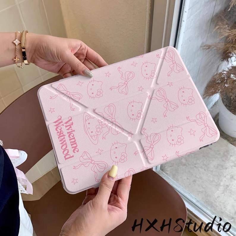 Tri-fold Y-stand Magnetic Detachable Pink Vivienne Westwood Hello Kitty ...