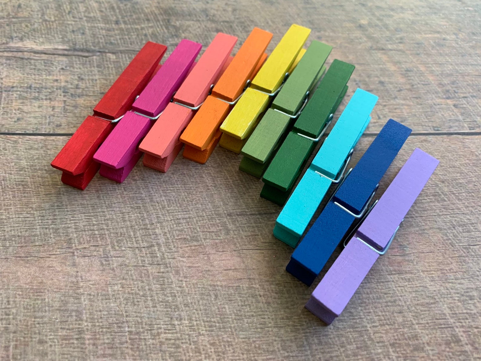 Rainbow Clothespins. Colorful Clothespins. Wall Hanging. Kids | Etsy