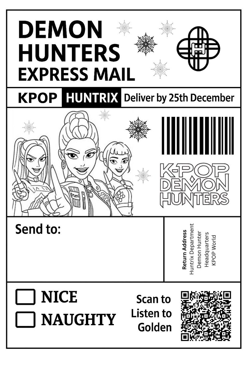 Personalised KPOP Demon Hunters Christmas Shipping Labels - Etsy