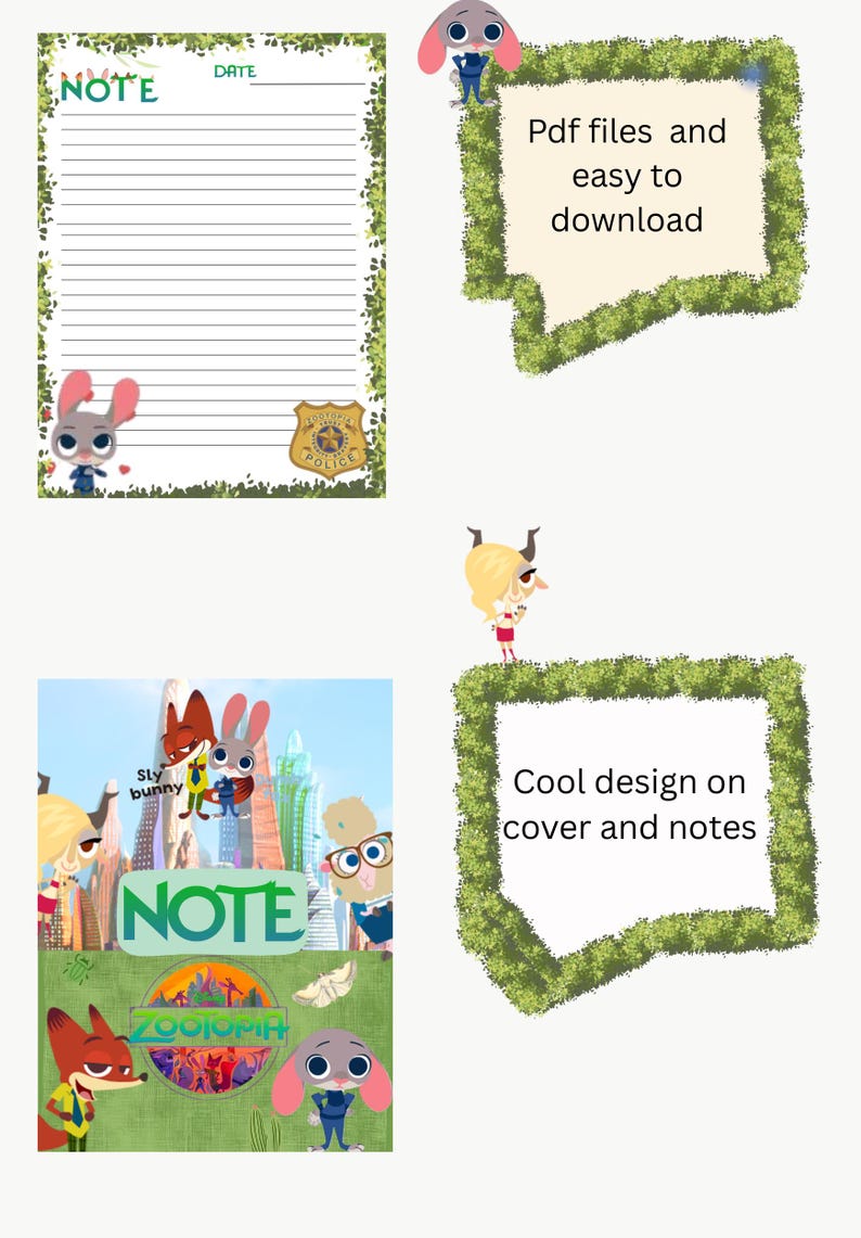 Zootopia Digital Planner, Judy Hopps Nick Wilde, Goodnotes iPad Planner ...