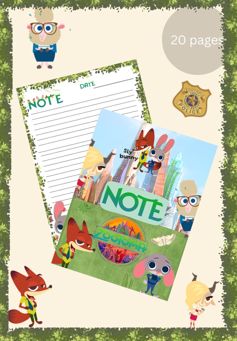 Zootopia Digital Planner, Judy Hopps Nick Wilde, Goodnotes iPad Planner ...