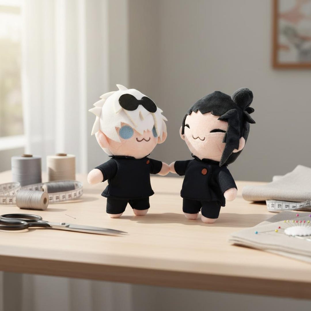 Gojo and Geto Plush Toys, 22cm Anime Stuffed Animal, Jujutsu Kaisen ...