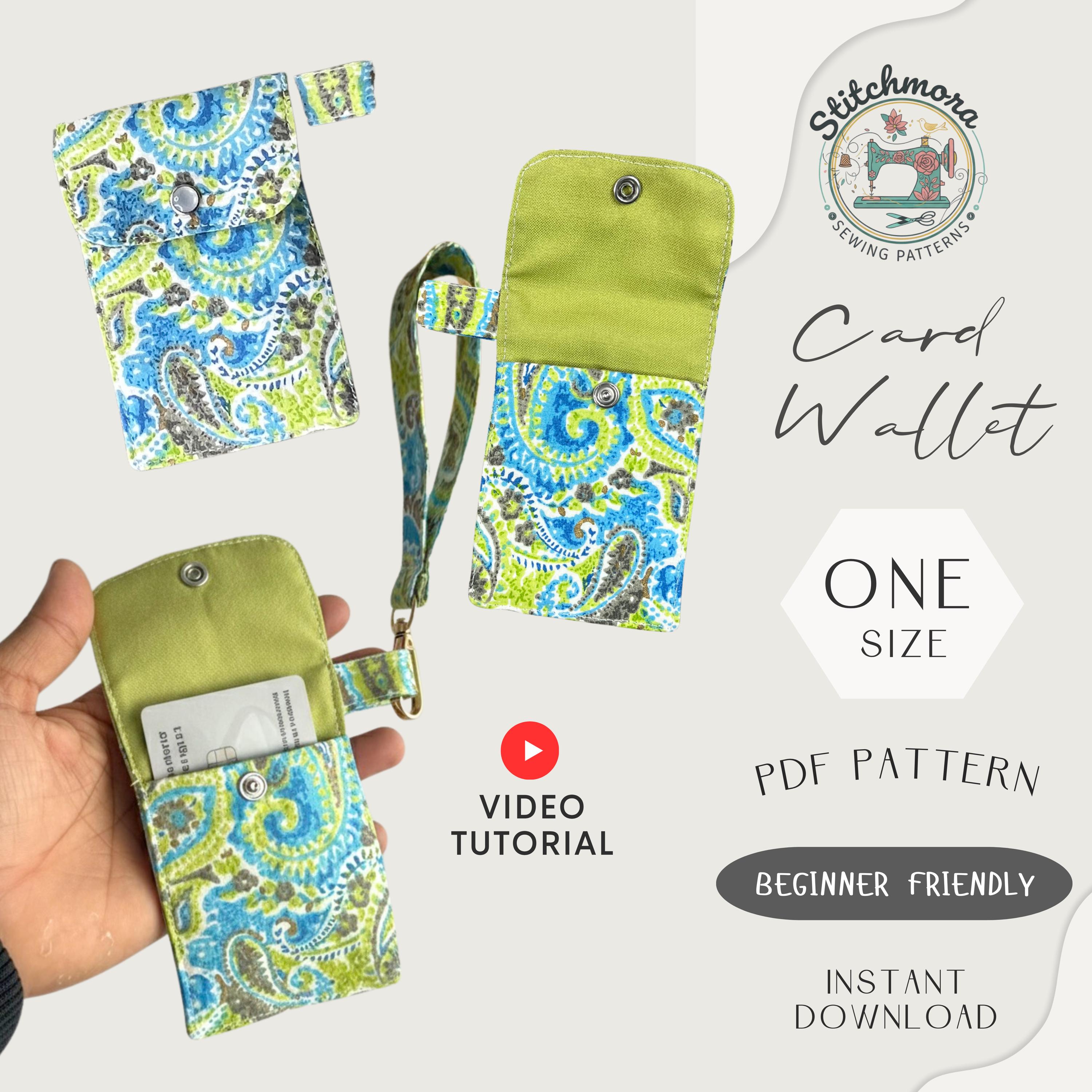 Willow Key Wallet Sewing Pattern PDF, Mini Card Holder Pattern ...