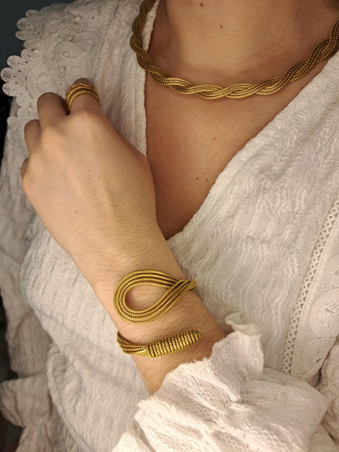 Capim Dourado Bracelet (vegetable Gold) - Boho Chic Gold Jewelry From ...