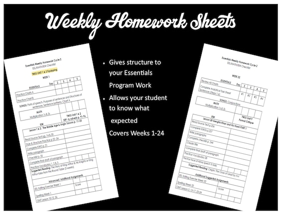 Classical Conversations Essentials Cycle 2 Homework Packet - Etsy