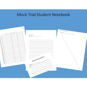 Mock Trial Student Notebook Challenge B - Etsy