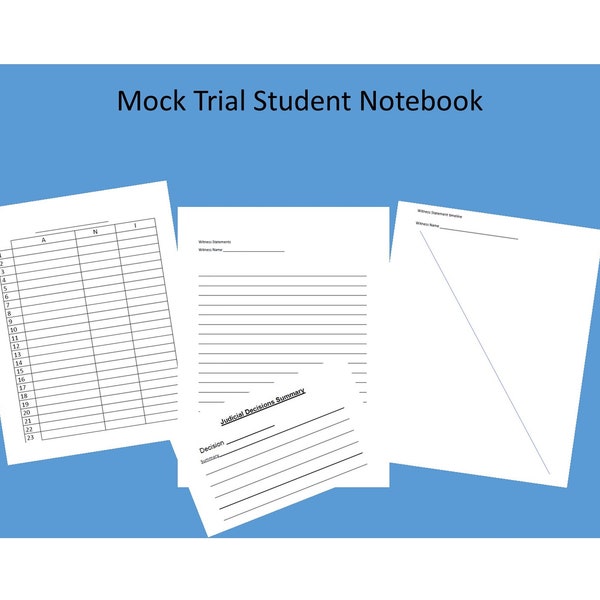 Trial and Notebooks - Etsy