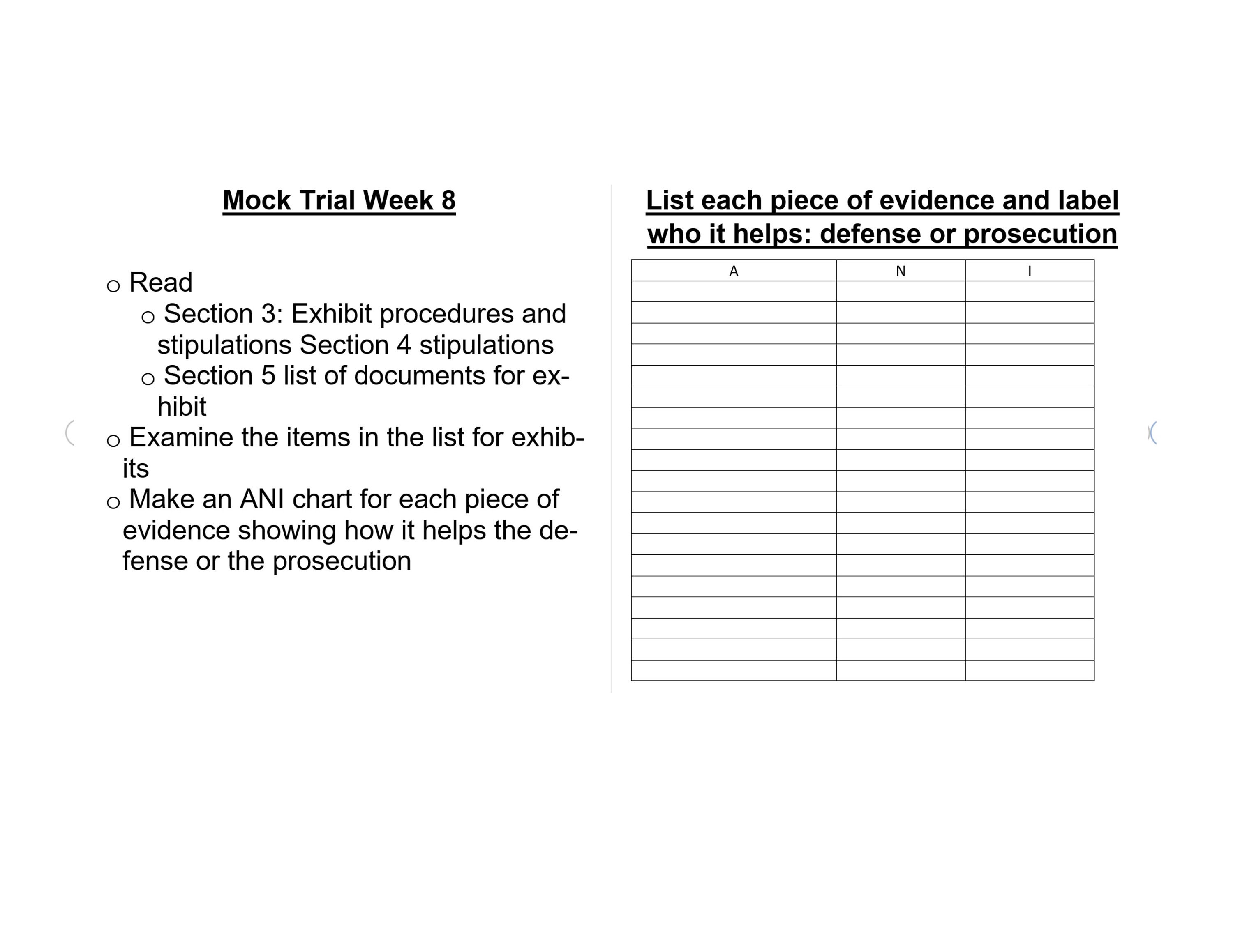 Mock Trial Student Notebook Challenge B - Etsy