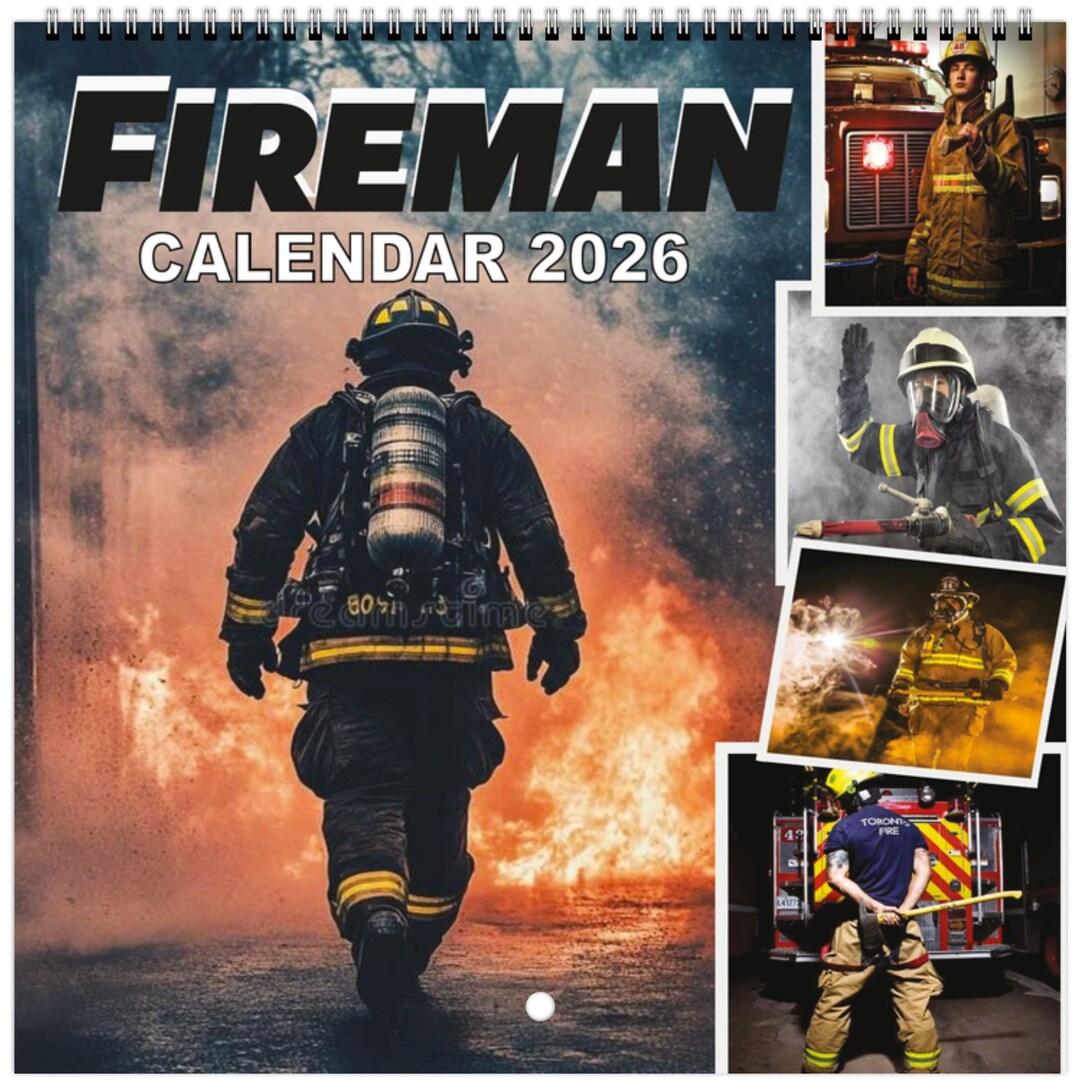 Firefighter 2026 Calendar: 12 Months of Fireman Photography (8.5 X 8.5 ...