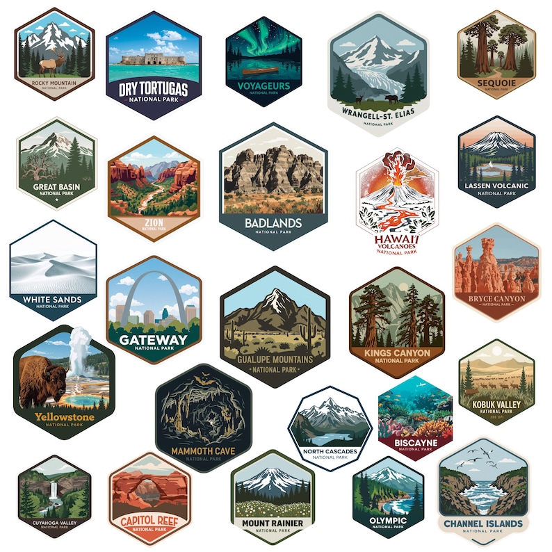 63 National Parks PNG Bundle, US National Parks Clipart, Yellowstone ...