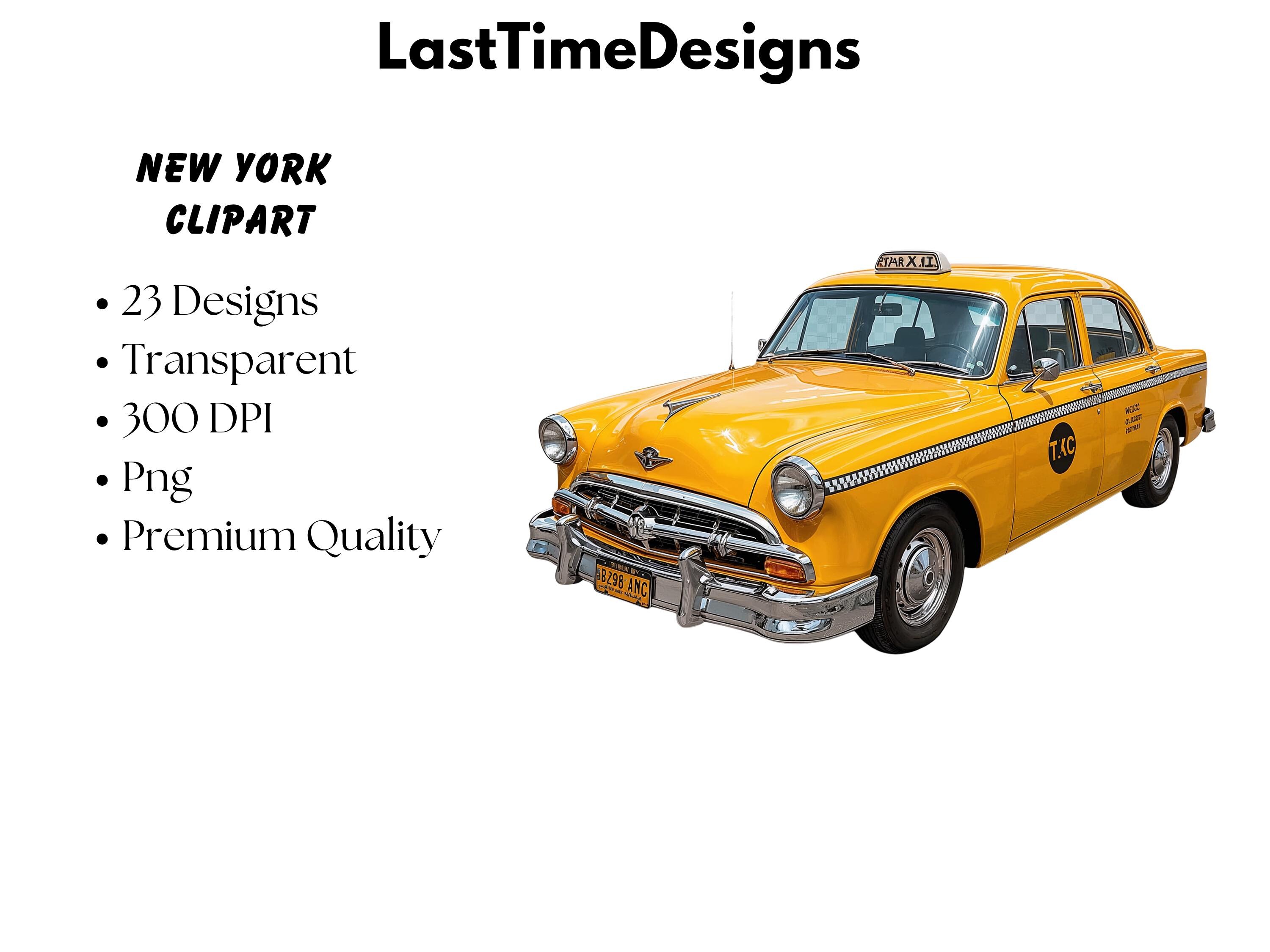 New York Clipart Bundle | NYC Taxi, Statue of Liberty, Pretzel, Hot Dog ...