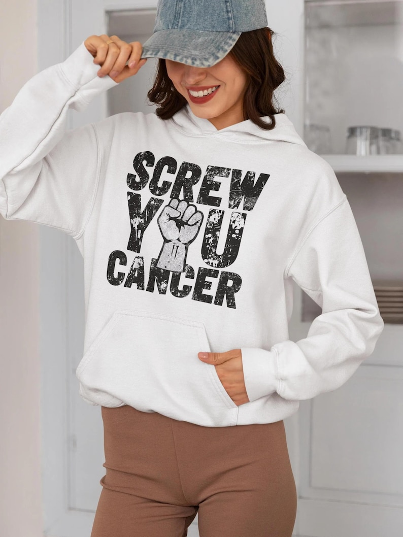 Hey Cancer Middle Finger Png, Screw You Cancer Survivor Apparel, Breast ...