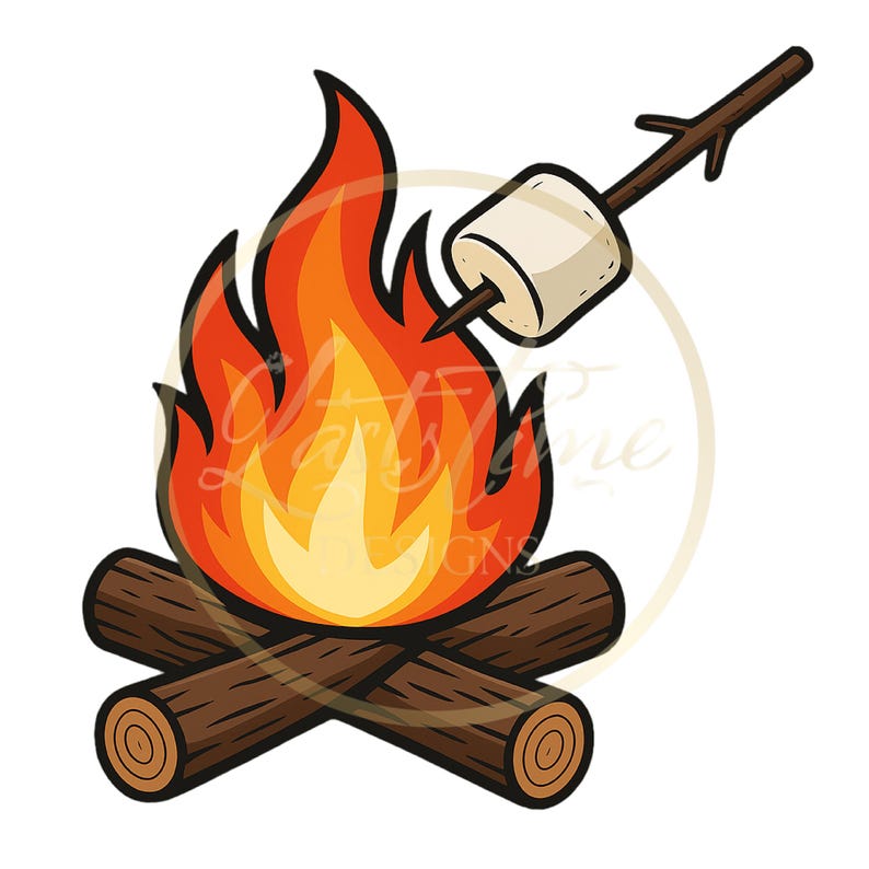 Camping Clipart PNG Bundle | Outdoor Adventure Elements | Campfire ...