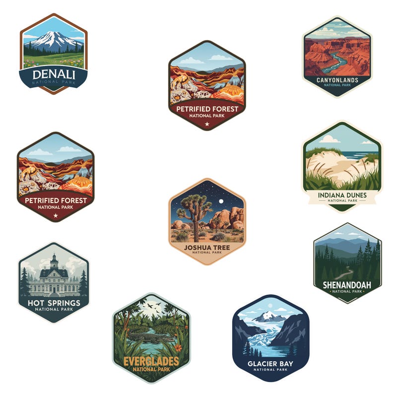 63 National Parks PNG Bundle, US National Parks Clipart, Yellowstone ...