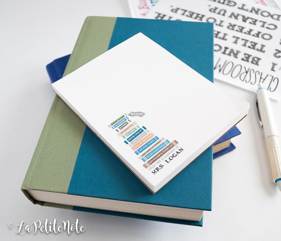 Classroom Rules Personalized Notepad/ Elementary Teacher Notepad - Etsy