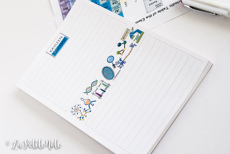 Biology Personalized Notepad/center - Etsy