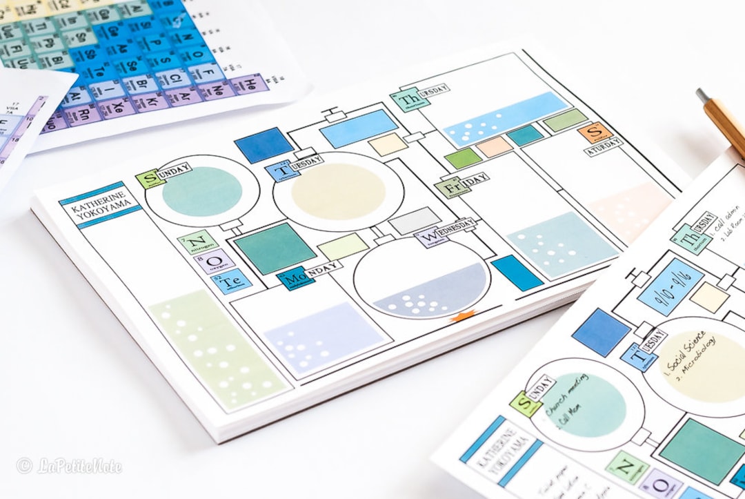 Chemistry Big Planner Notepad/ Chemistry Notepad/ Personalized ...