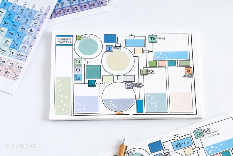 Chemistry Big Planner Notepad/ Chemistry Notepad/ Personalized ...