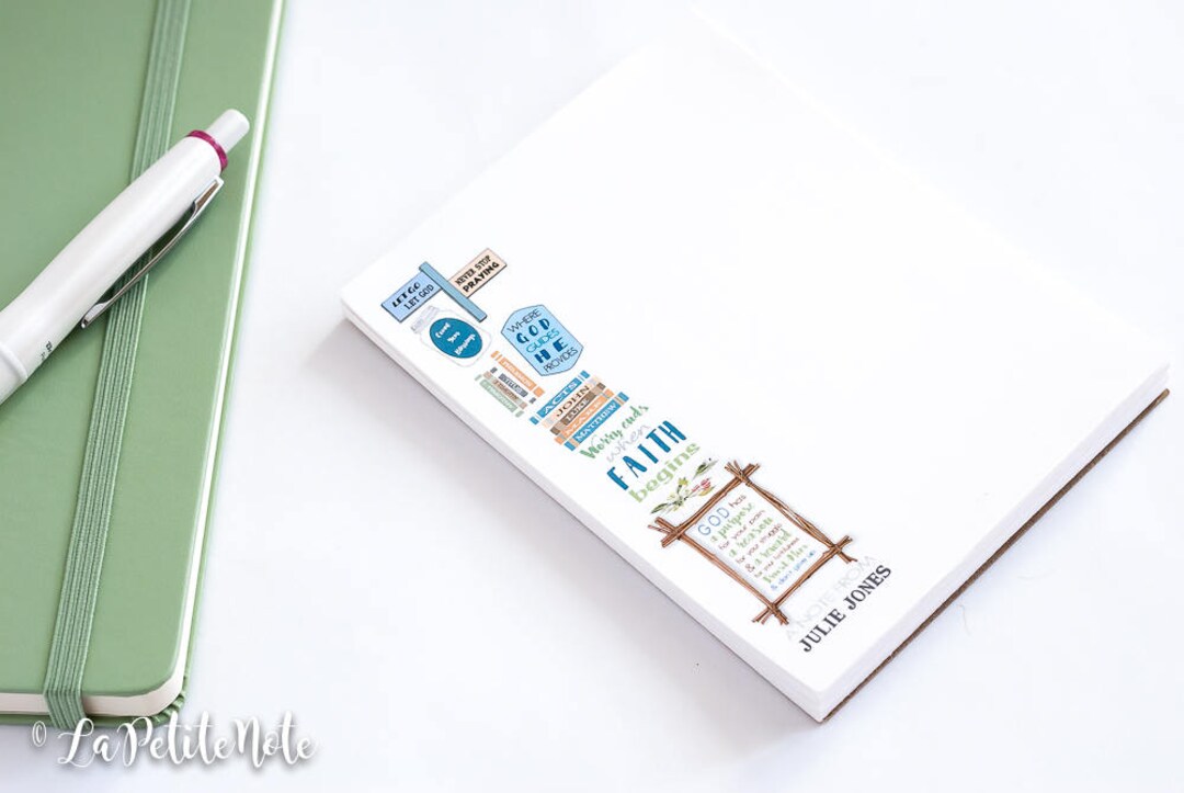 Christian Personalized Notepad/ Encouragement Personalized Notepad - Etsy