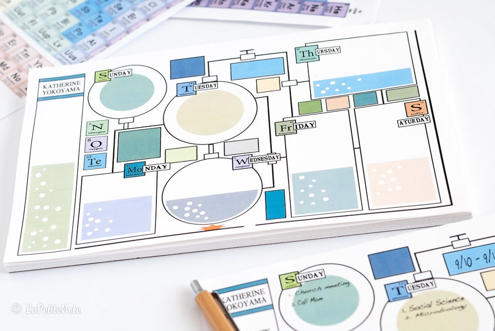 Chemistry Big Planner Notepad/ Chemistry Notepad/ Personalized ...