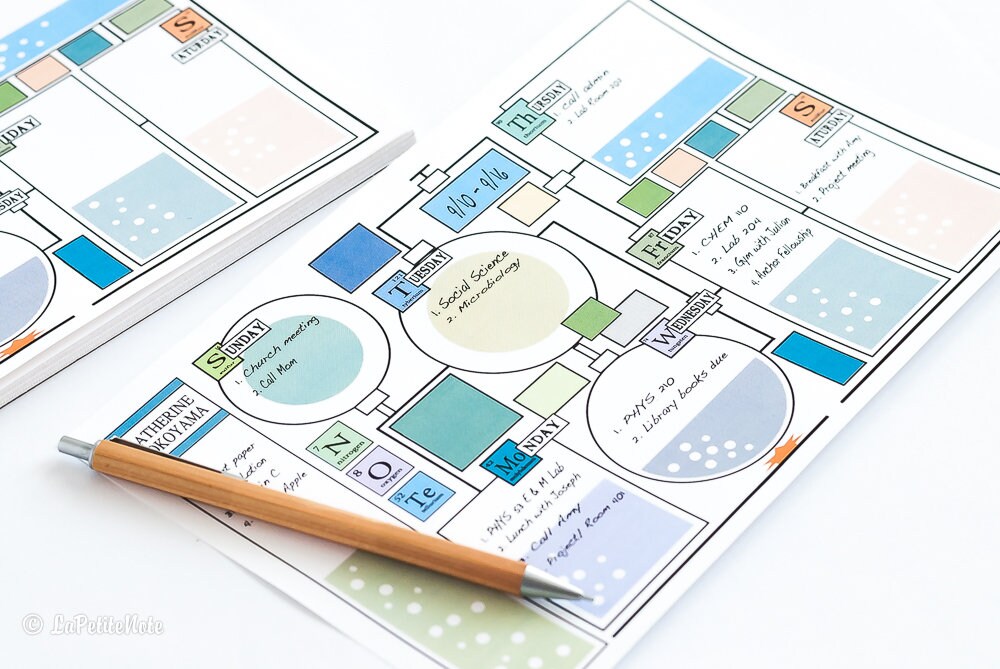 Chemistry Big Planner Notepad/ Chemistry Notepad/ Personalized ...