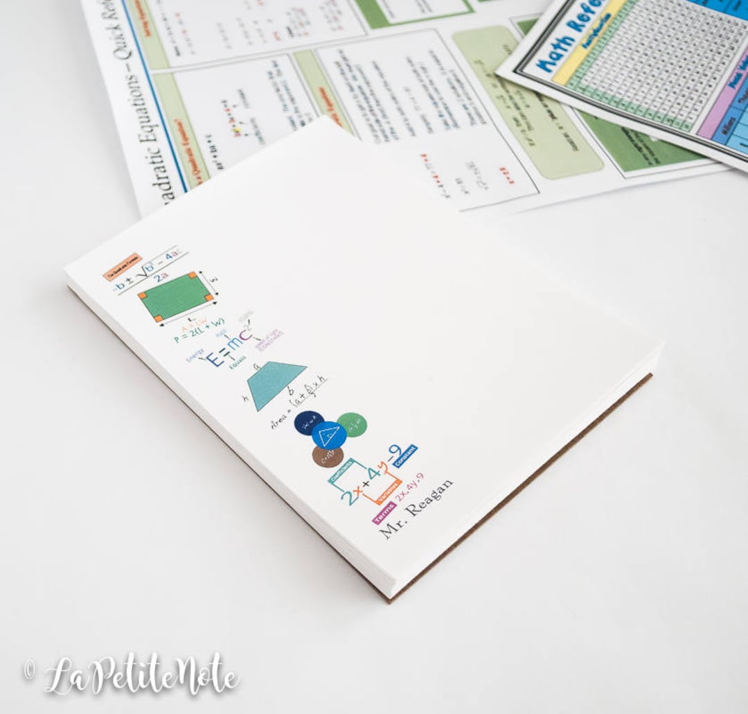 Math Genius Notepad/ Math Teacher Notepad - Etsy