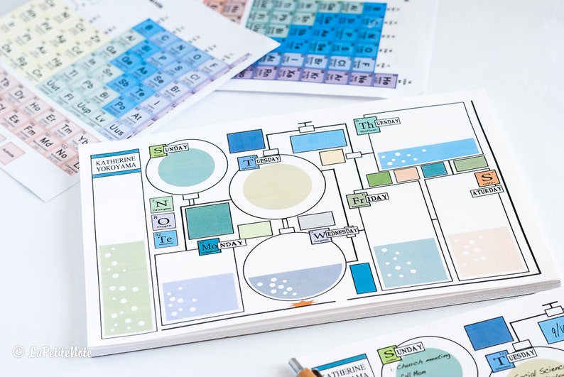 Chemistry Big Planner Notepad/ Chemistry Notepad/ Personalized ...