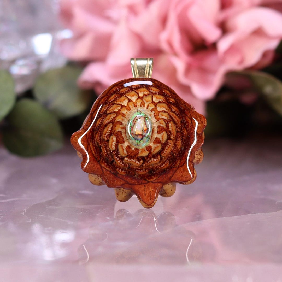 Pinecone Pendant With Sterling Opal (mini) by Third Eye Pinecones - Etsy