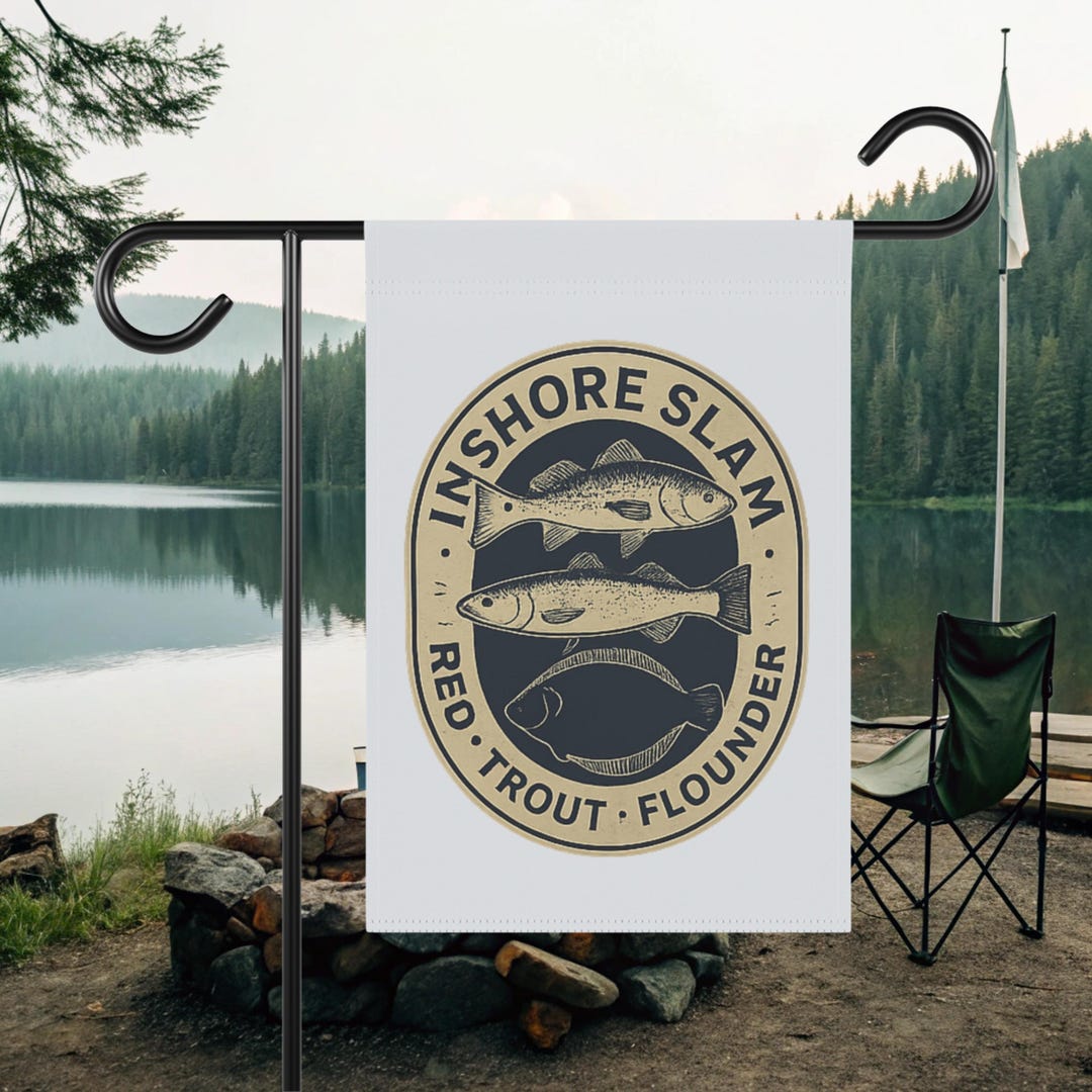 Inshore Slam Garden Flag, Redfish Speckled Trout Flounder Decor ...