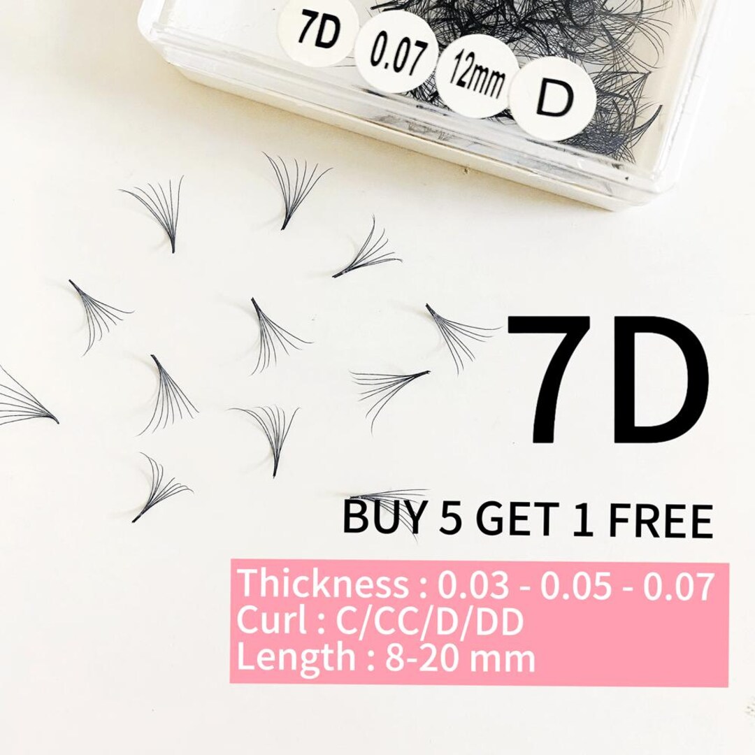 7D Premade Volume Lashes – Fluffy Wispy Effect, Lightweight & Easy ...