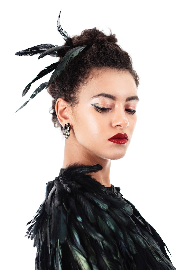 Black Swan Feather Wings Cape | Etsy