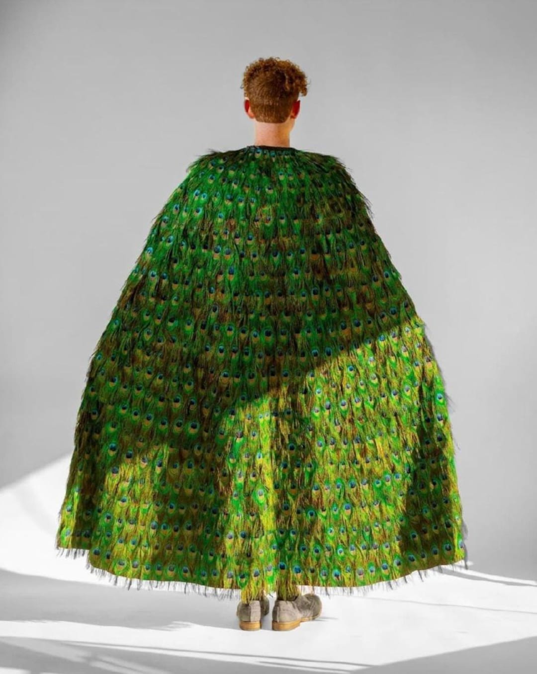 Couture Peacock Feather Cape - Etsy