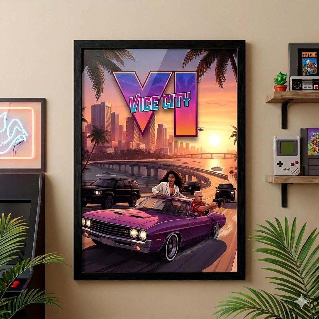 GTA Vice City Poster | Gta VI & Gta 5 Gift for Gamers – Gaming Gifts ...