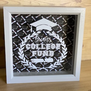 College Fund Bank, Customizable, Personalized, Shadow Box, Tuition ...