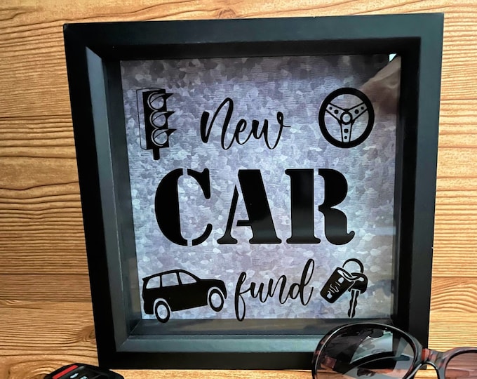 Car Fund Bank, First Car, New Car, Personalized, Memories, Shadow Box ...