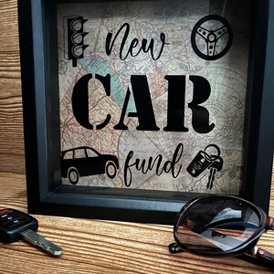 Car Fund Bank, First Car, New Car, Personalized, Memories, Shadow Box ...
