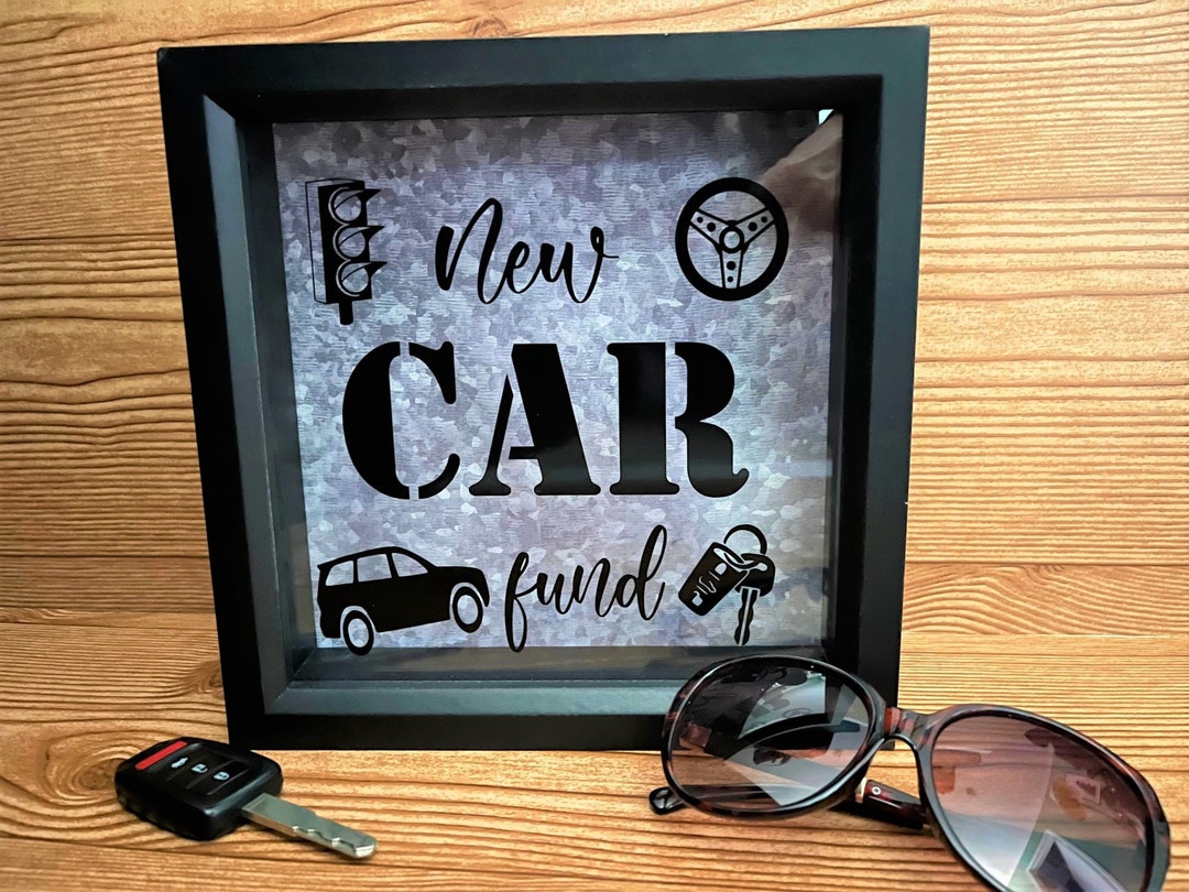 Car Fund Bank, First Car, New Car, Personalized, Memories, Shadow Box ...