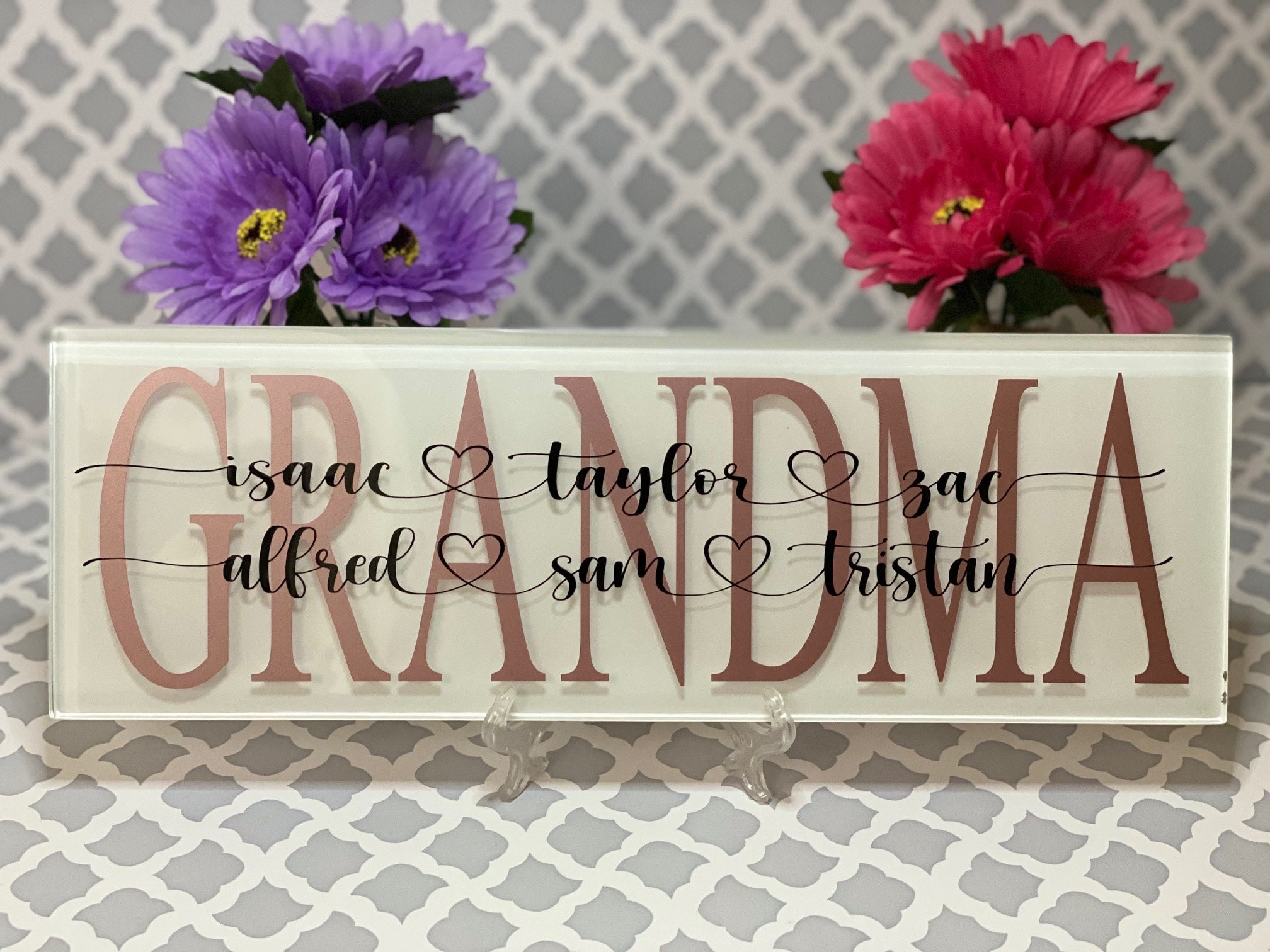 Grandmother Tile Sign - Personalized Gift - Grandma or Grandpa Subway ...
