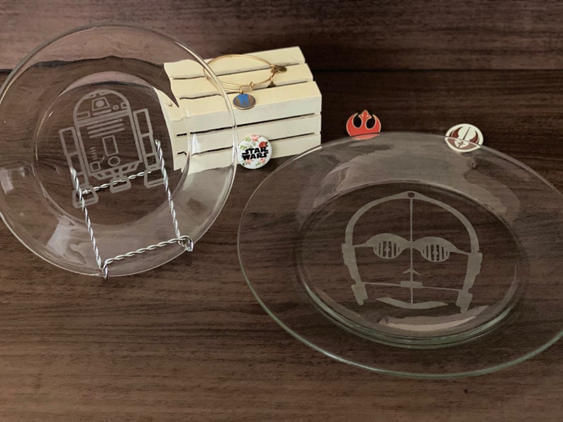 Star Wars Disney-inspired Plates R2-D2 C-3PO Droids - Etsy