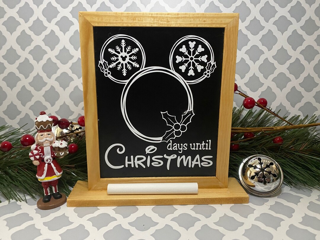 Disney-inspired Mickey Mouse Countdown to Christmas Chalkboard ...