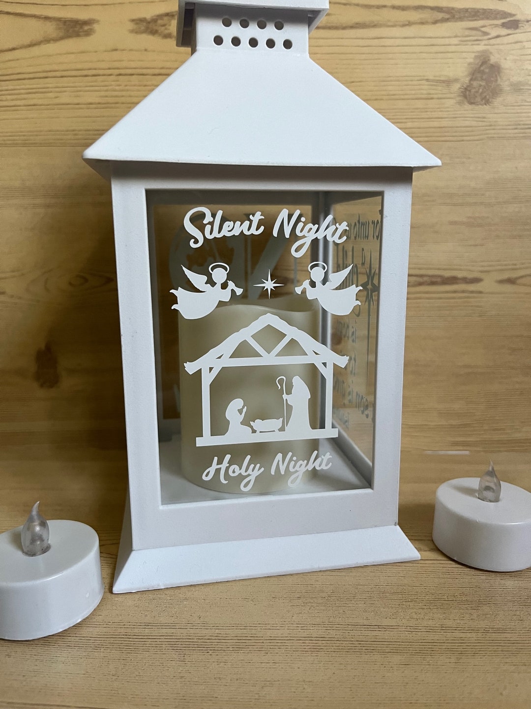 Christmas Holiday Lantern, Christian, Nativity, Bible Verse, Nursery ...