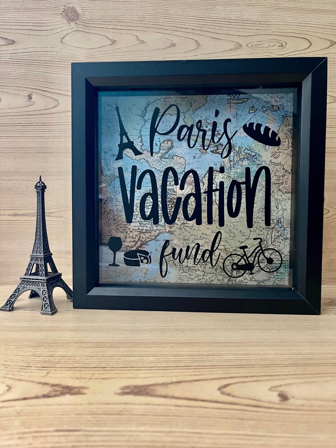 Paris Vacation Fund Bank, Shadow Box, Travel, Birthday, Wedding ...