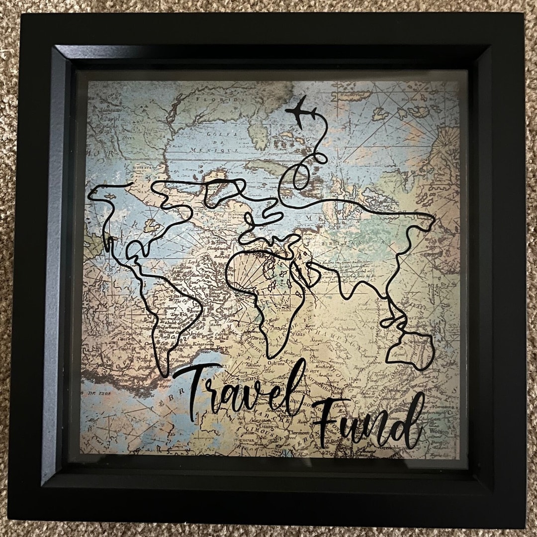 Travel Fund Bank, World Line Art, Memories, Vacation, Shadow Box ...