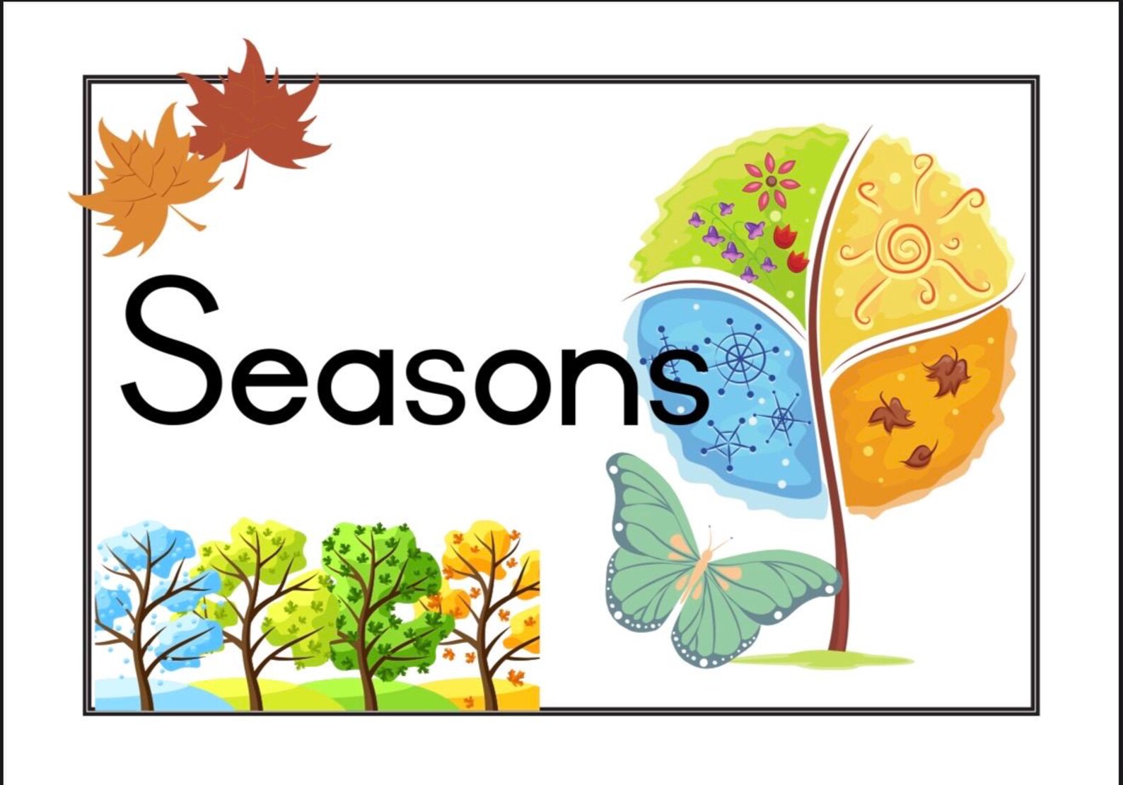 A4 Seasons Classroom Posters- Colourful - Etsy