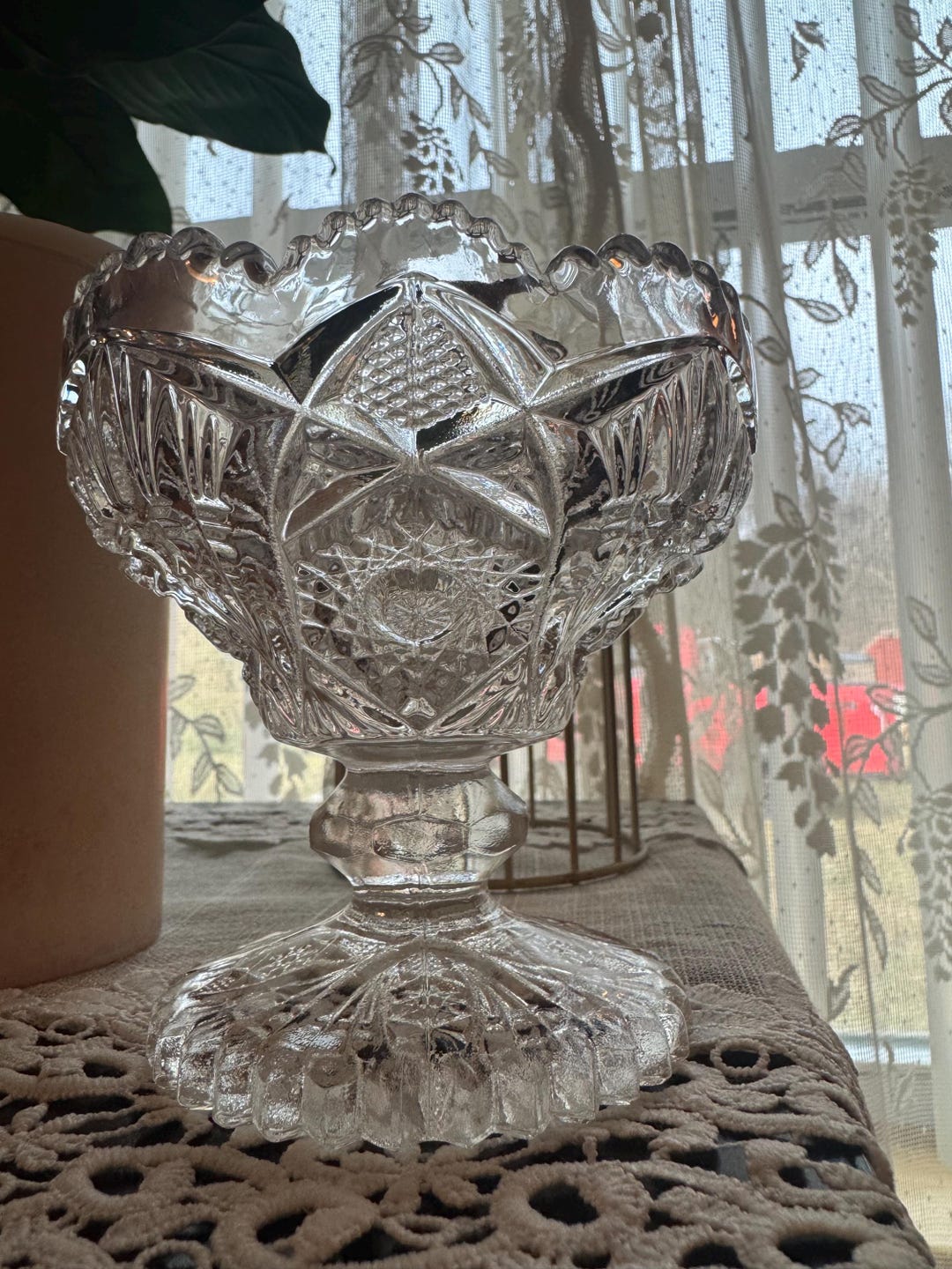 Vintage Imperial Glass Compote - Etsy