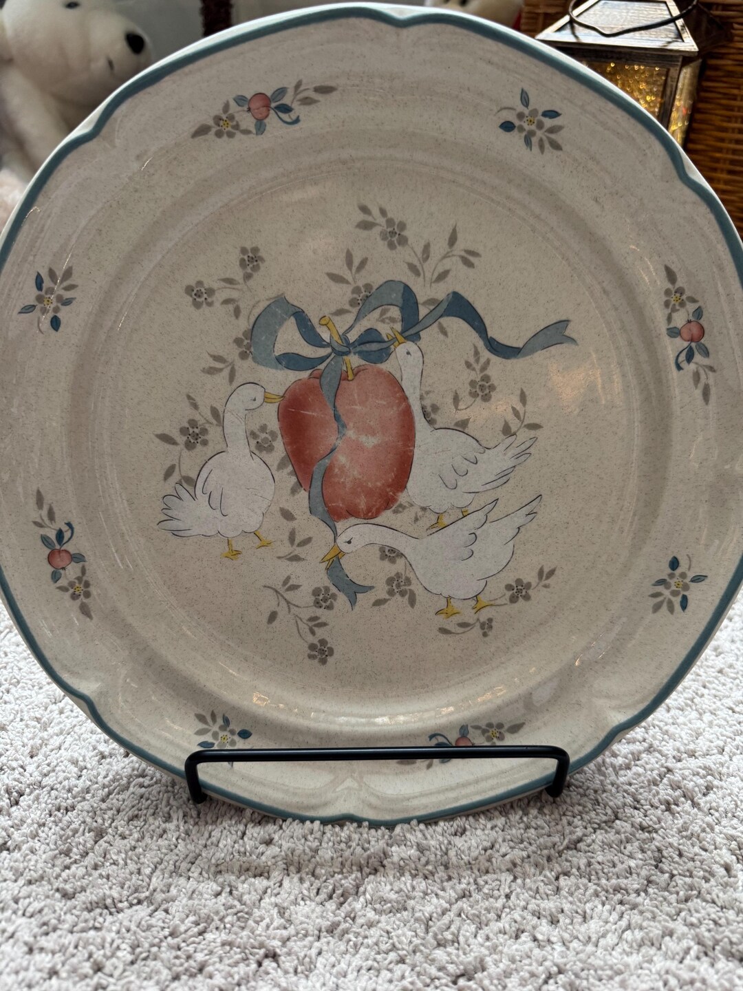 International Tableworks Marmalade Geese Stoneware Plate 8868 - Etsy