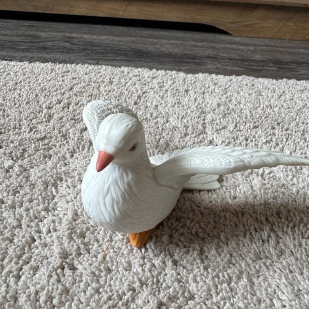 HOMCO White Dove Figurine Ceramic Bird Home Decor Made in Malaysia 8856 ...