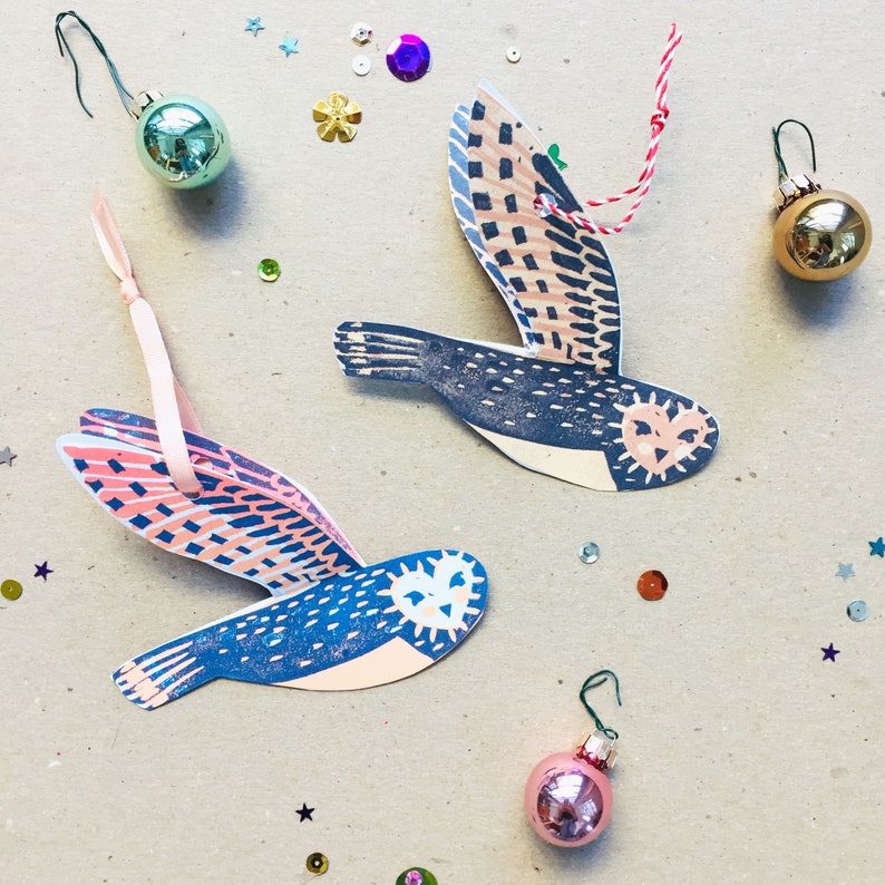 Printable Owl Ornament Christmas Craft DIY - Etsy