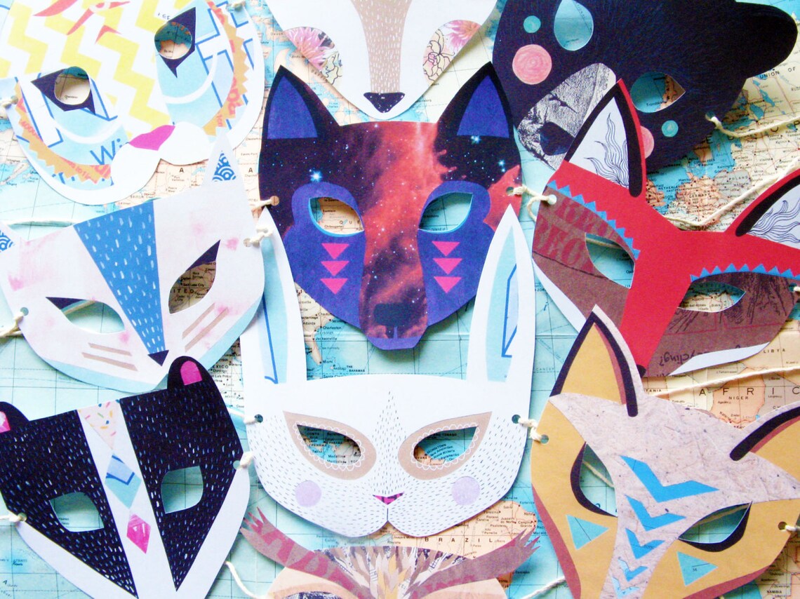 Printable Paper Animal Mask Mega Set 10 Woodland Forest - Etsy